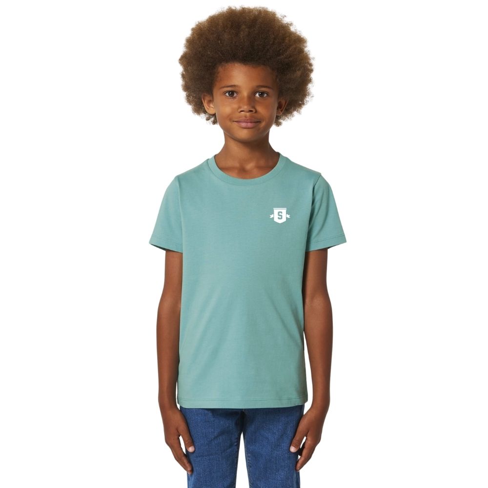 Stoked Board Co Kids Mini Shield T-Shirt Teal Montsera – Stoked Boardshop
